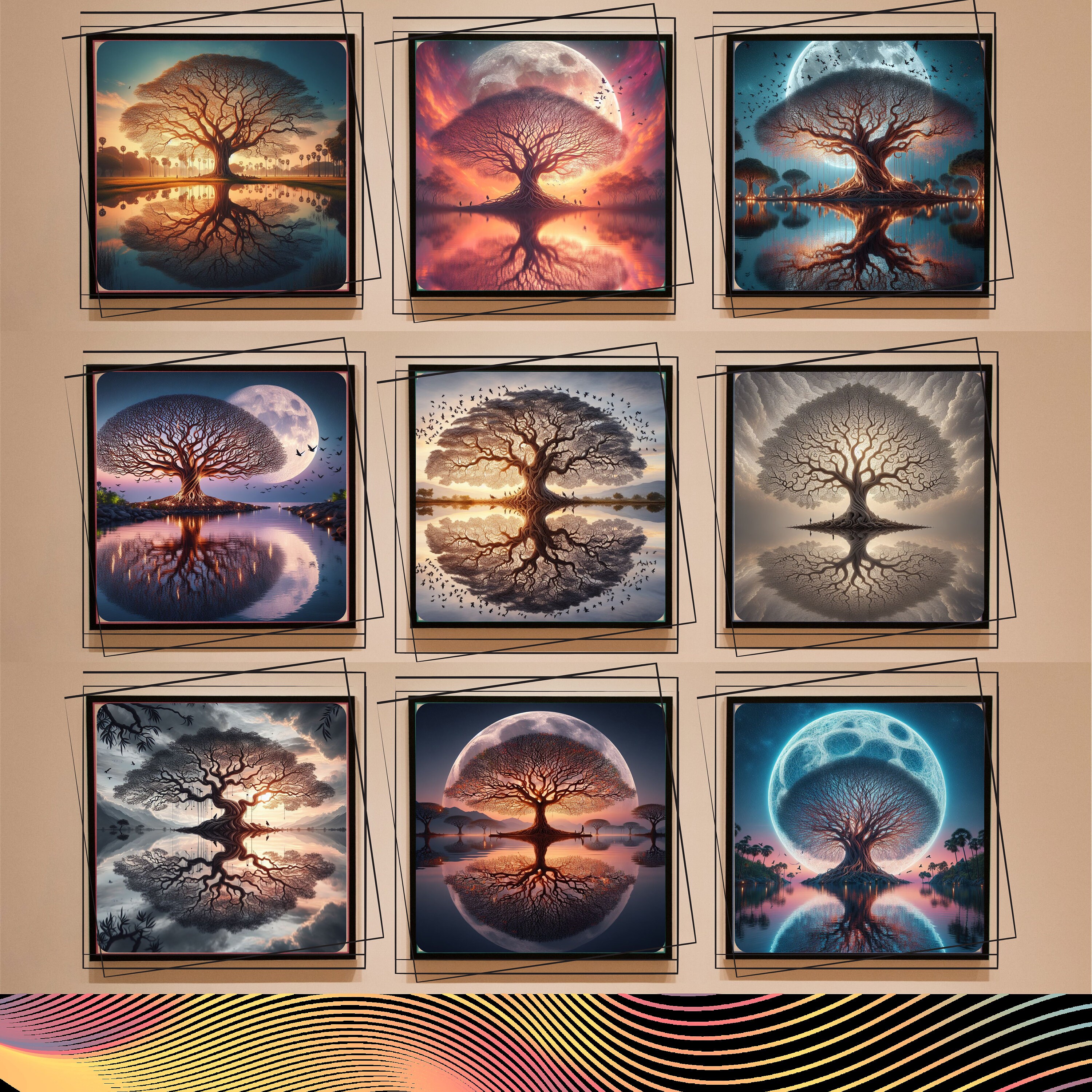Collection of Miraculous Trees of Life / Tree of Life Wall Art/ 26 ...