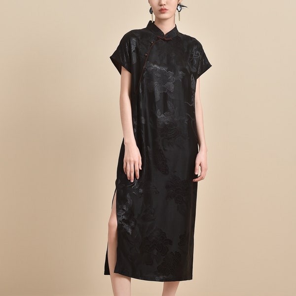 Silk Chinese Cheongsam Dress - Etsy