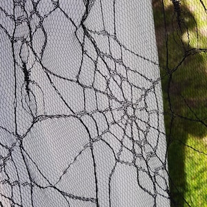 Gothic Black Bridal Cape Veil With Spiderweb and Spiders for Halloween ...