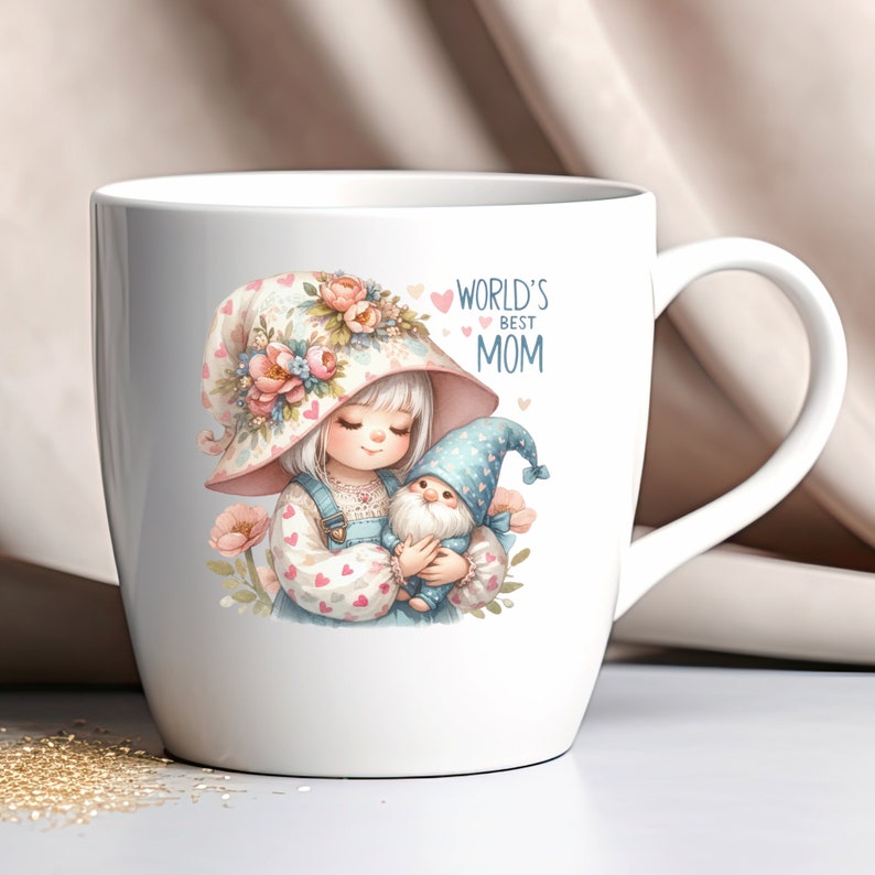 Mother's Day Gnome Clipart Watercolor Gnomes, Mom-themed Illustration ...