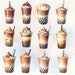 40 Watercolor Bubble Tea Clipart Set, Boba Tea Clipart, Transparent ...