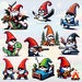 Pixel Art Gnomes Clipart Bundle - 50 Pngs Transparent Background for ...