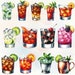 70 Watercolor Drink Clipart Bundle 50 Cocktail Clipart 20 Smoothie ...