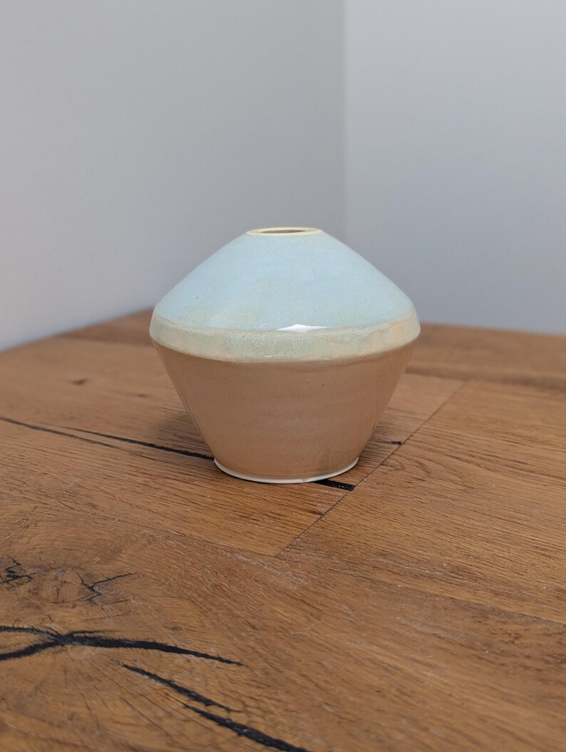 Art Deco Inspired 'champagne' Pastel Vase | Handmade Angular Ceramic ...