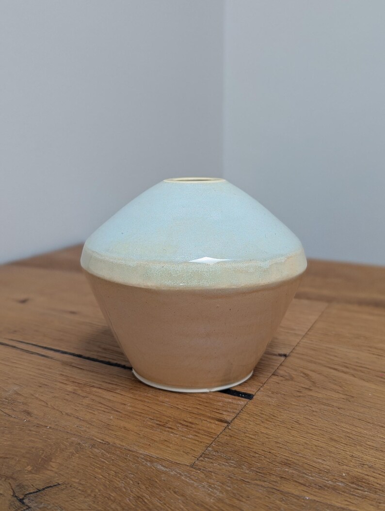 Art Deco Inspired 'champagne' Pastel Vase | Handmade Angular Ceramic ...