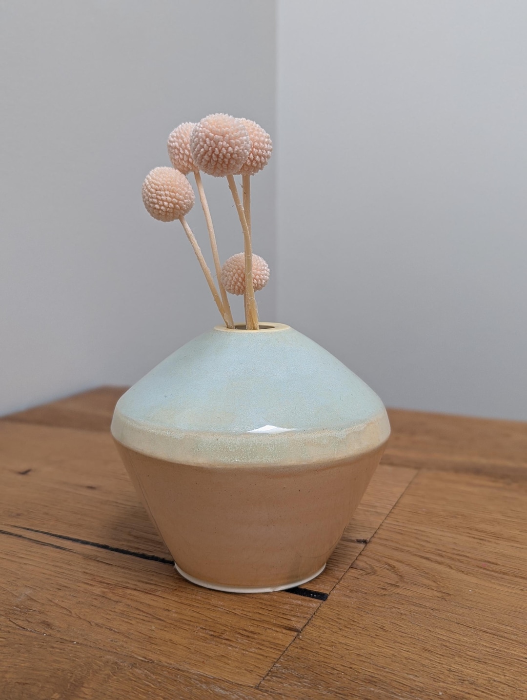 Art Deco Inspired 'champagne' Pastel Vase | Handmade Angular Ceramic ...