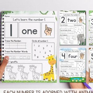 Number Tracing, Count 1-10, Learn to Count, Math Activities for ...