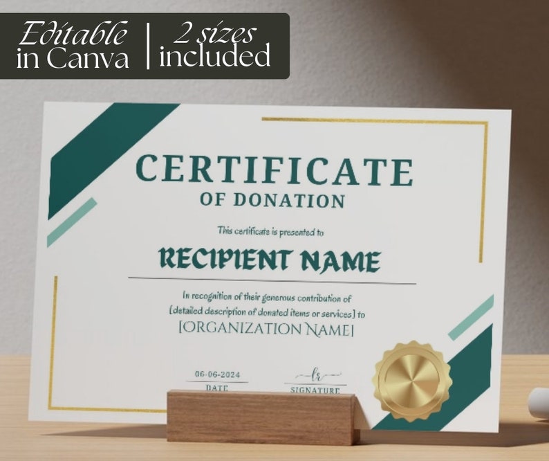 Certificate of Donation, Certificate of Recognition, Certificate ...