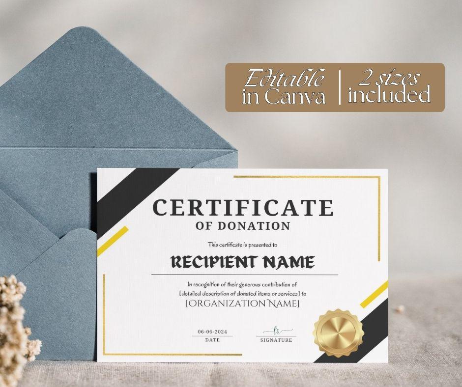 Certificate of Donation, Certificate of Appreciation, Certificate ...