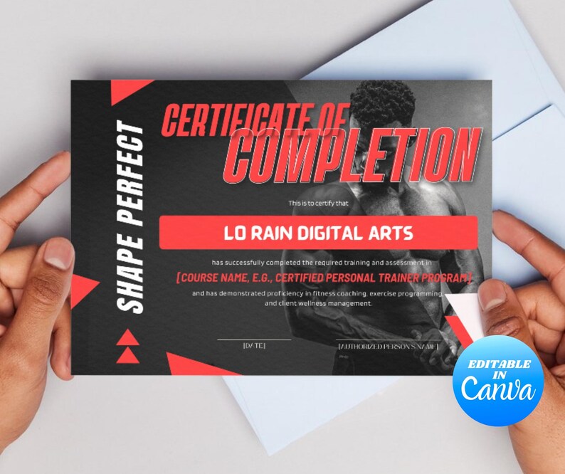 Gym Certification, Fitness Certificate, Training Certificate ...