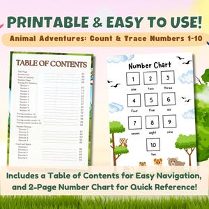 Number Tracing, Count 1-10, Learn to Count, Math Activities for ...