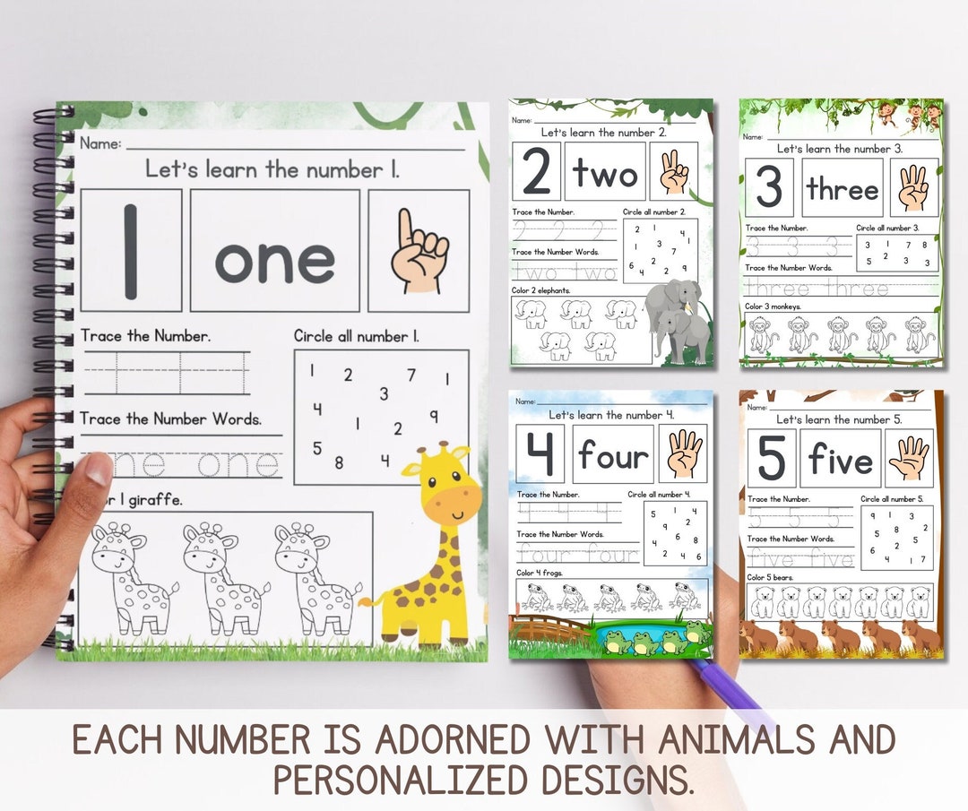 Number Tracing, Count 1-10, Learn to Count, Math Activities for ...