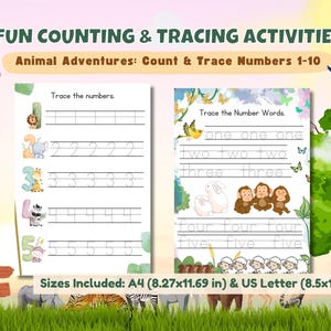Number Tracing, Count 1-10, Learn to Count, Math Activities for ...