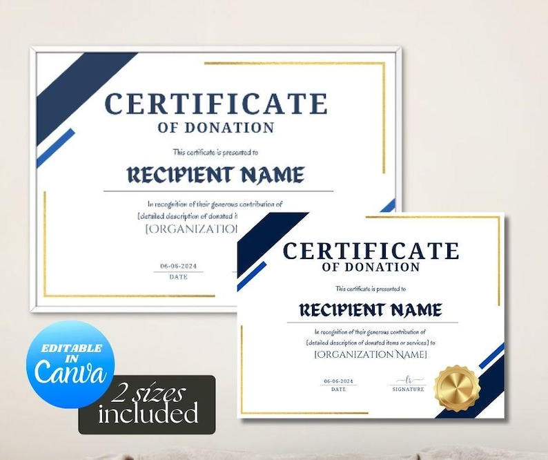 Certificate of Donation, Certificate of Appreciation, Certificate ...