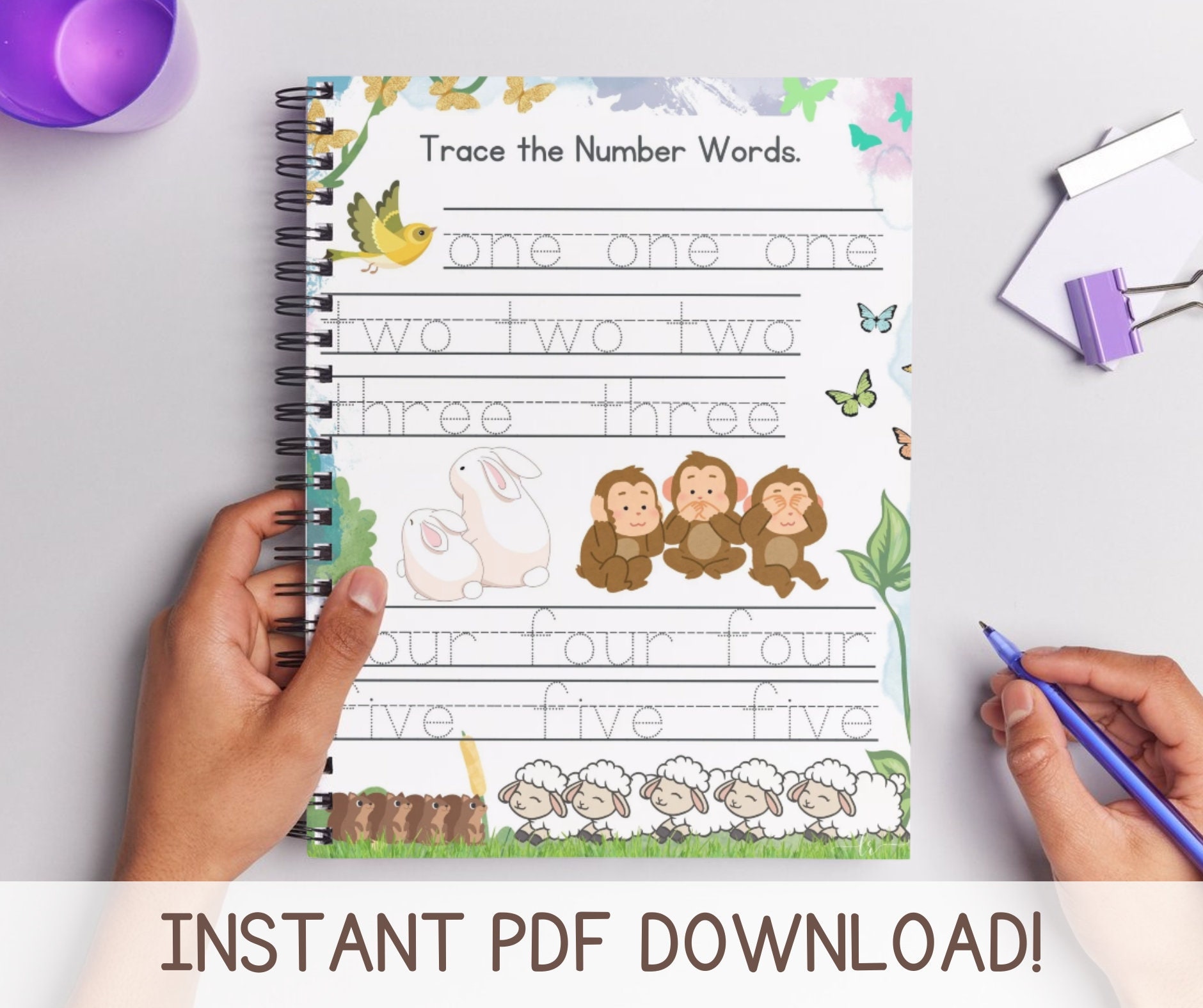 Number Tracing, Count 1-10, Learn to Count, Math Activities for ...