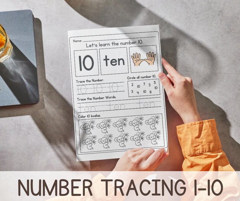 Math Activities for Preschoolers, Number Tracing Worksheets, Numbers 1 ...