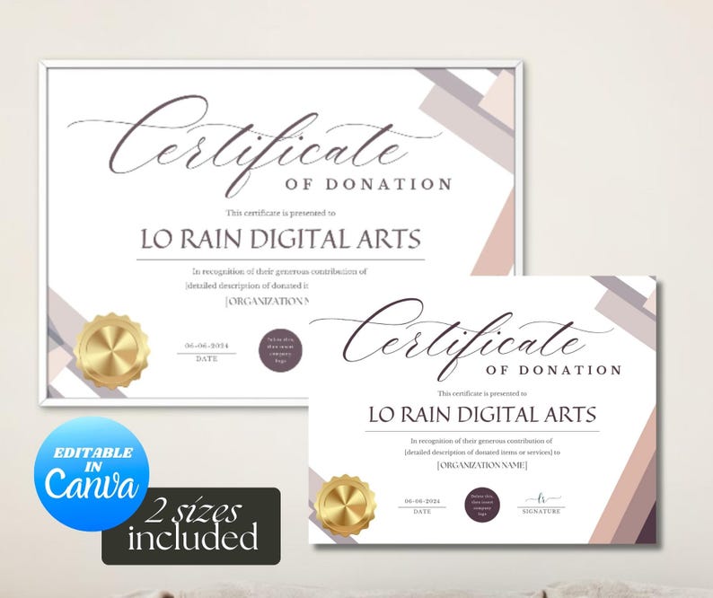 Certificate of Donation, Certificate of Appreciation, Certificate ...