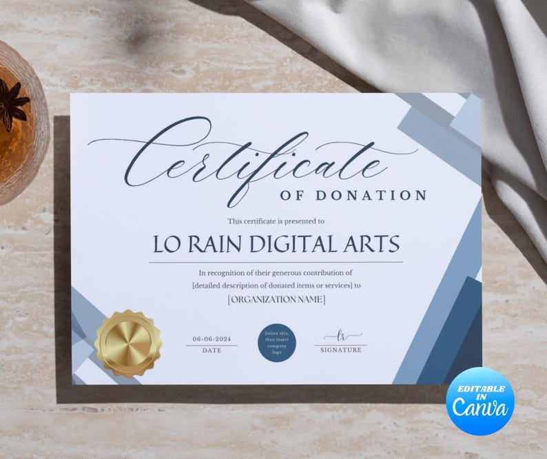 Certificate of Donation, Certificate of Appreciation, Certificate ...