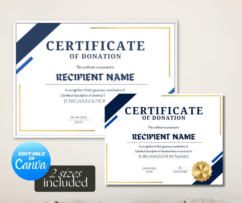 Certificate of Donation, Certificate of Appreciation, Certificate ...