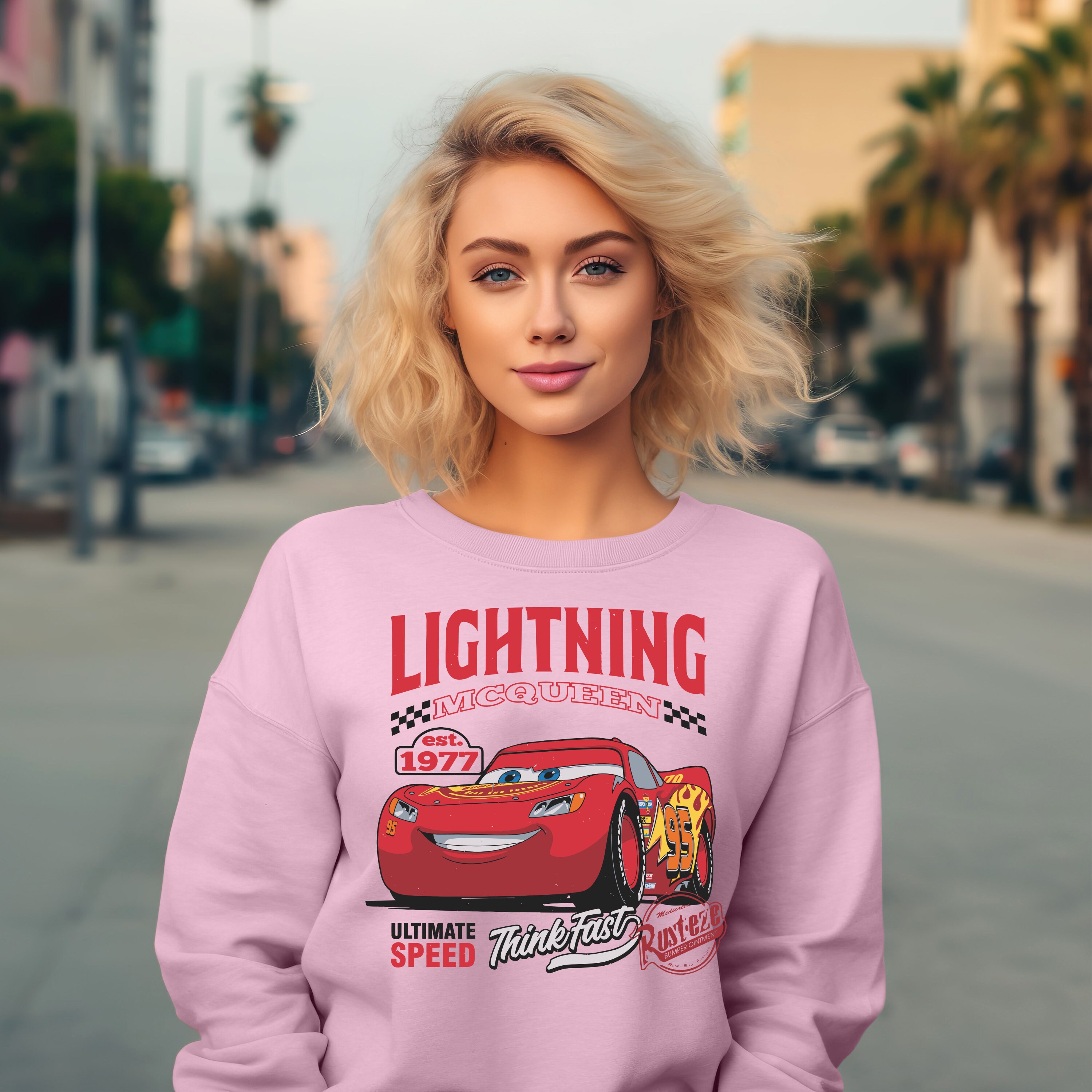 Lightning Mcqueen Piston Cup Sweater, Disney Cars Sweater, Disney Hoody ...