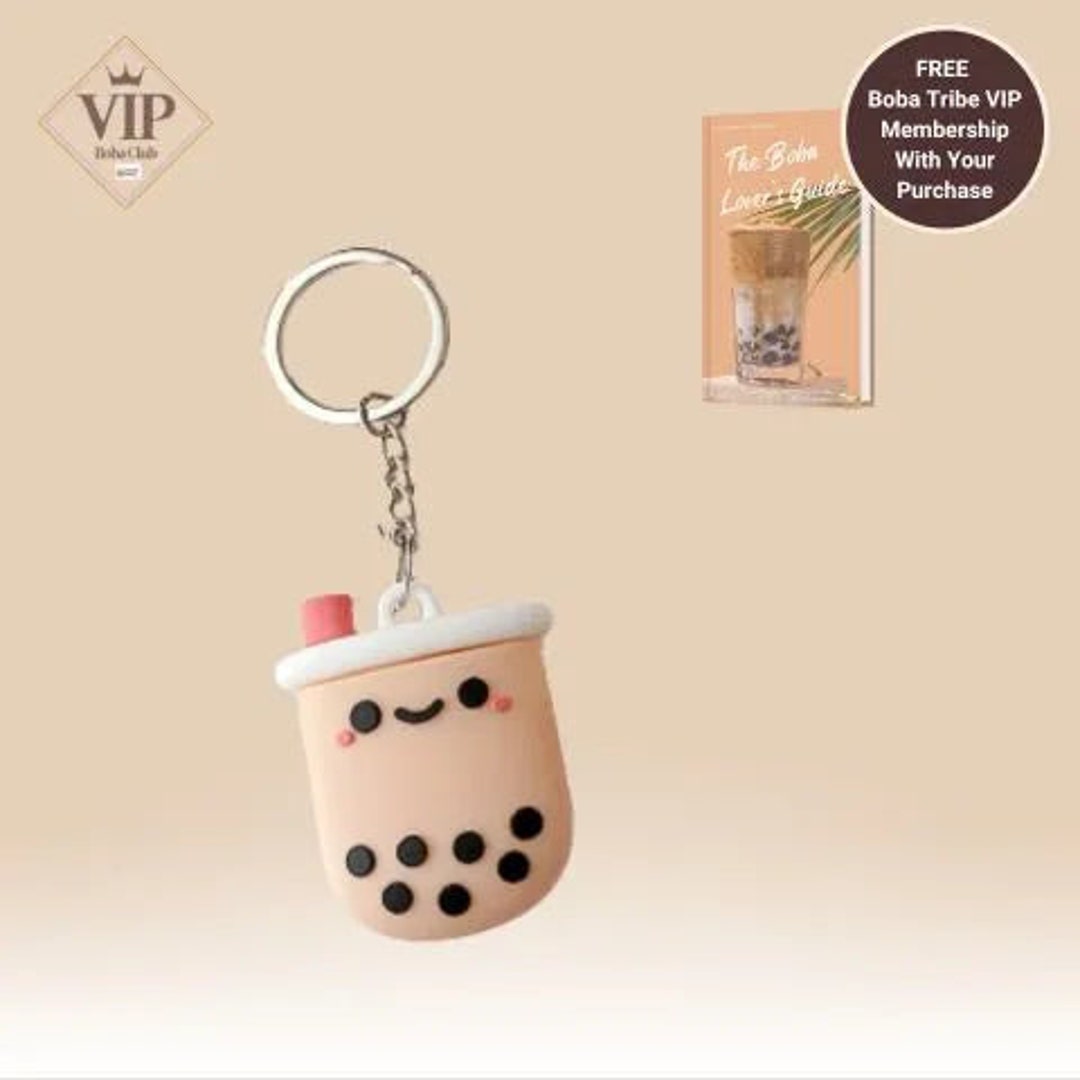 Boba Tea AirTag Keyring Case - Etsy