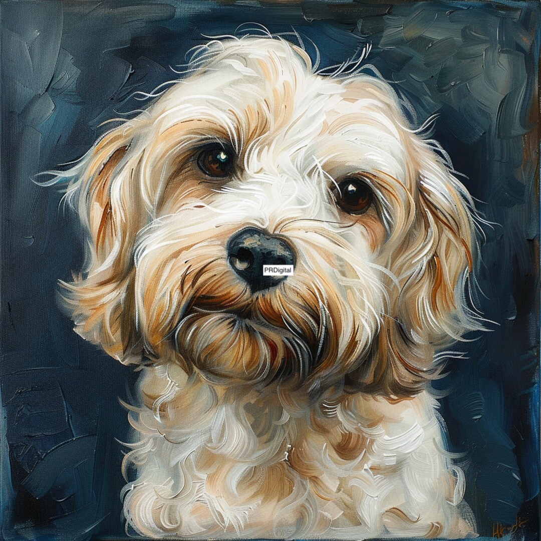 DIGITAL Adorable Mini Poodle Portrait - Etsy