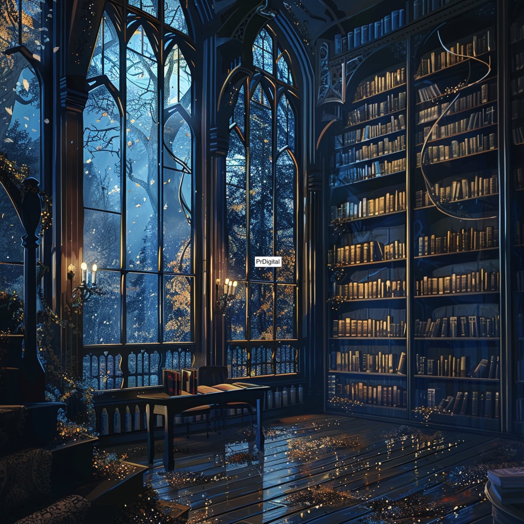 DIGITAL - Dark Academia Cozy Library Ambience - Etsy