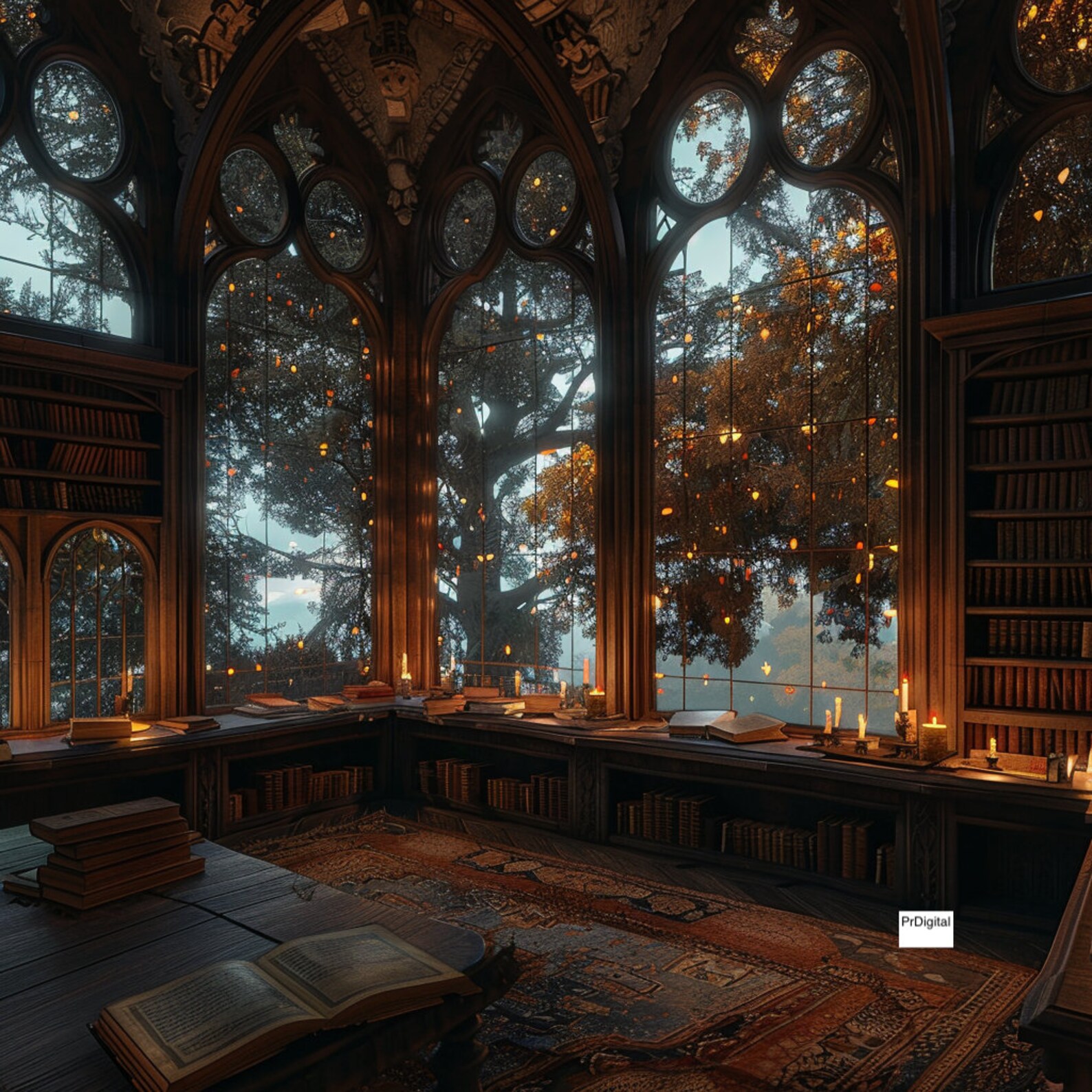 DIGITAL Enchanted Elven Library - Etsy