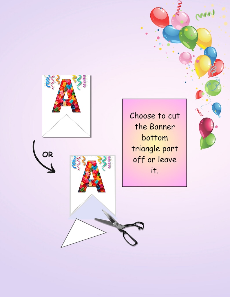 Gummy Bear Happy Birthday Banner: Printable Party Decoration (PDF) - Etsy