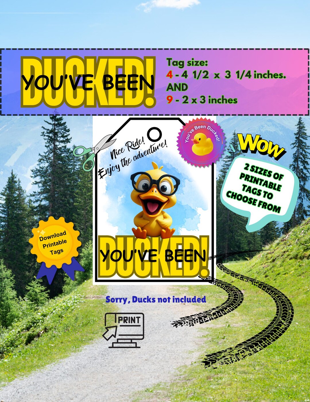 You've Been Ducked-yellow Duck Cards-brown Nice Ride Theme-pdf Download ...