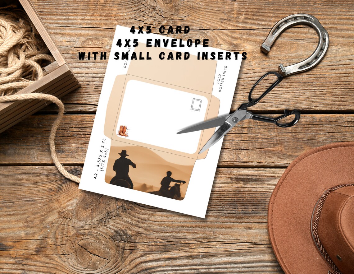 Happy Birthday Greeting Card, Western Cowboy Sitting, 4x5inch Printable ...