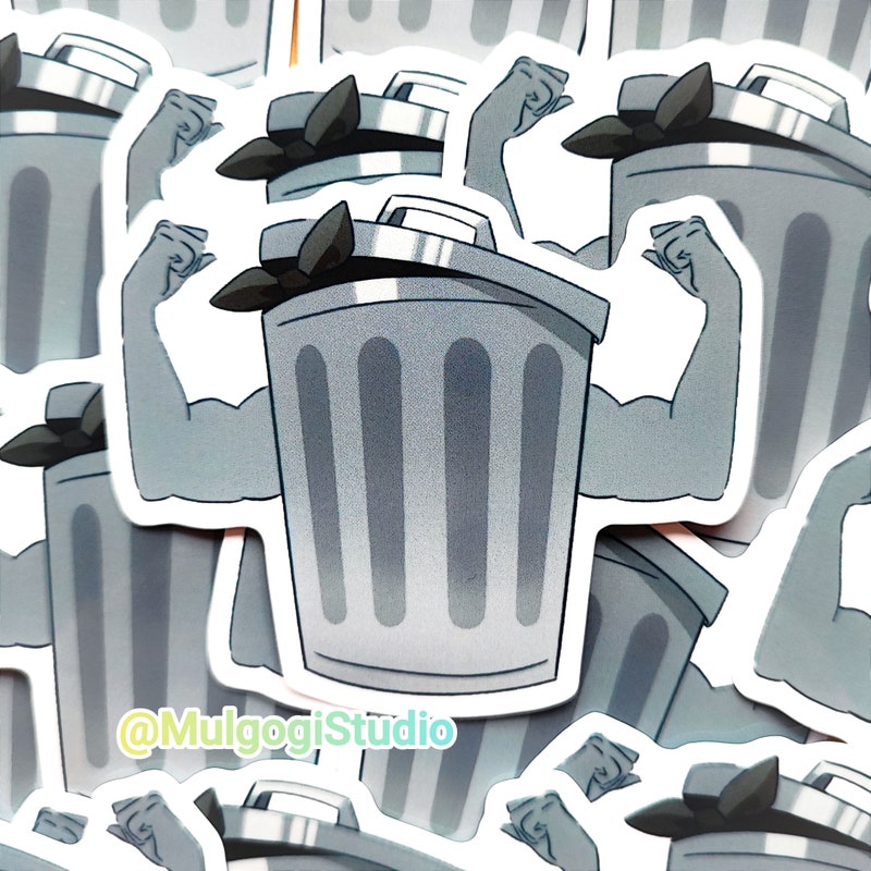 Trash Can Sticker - Etsy