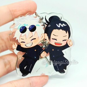 Gojo Geto Satosugu Jujutsu Kaisen Keychain | Glitter Acrylic Keychain ...