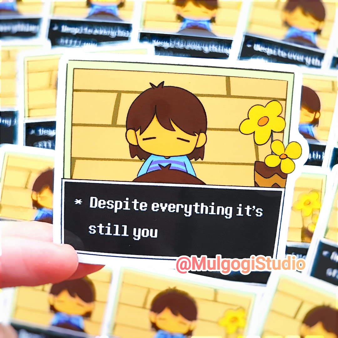 Undertale Falling Frisk | Toby Fox | Vinyl Gloss Holographic | 2.5"inch ...