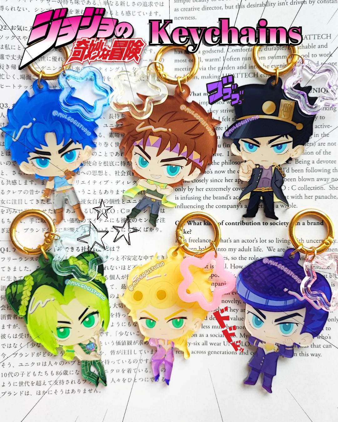 Jojo Bizzare Adventure Keychain| JJBA | Joestar Jotaro Kujo Joseph ...