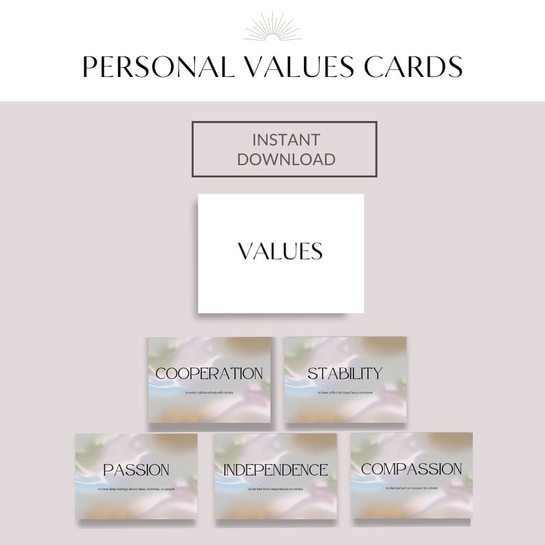 Core Values Cards & Exercise ACT NEW DESIGNS Align on Values 80 Values ...