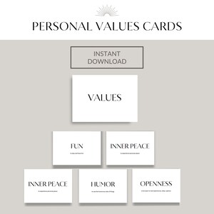 Core Values Cards & Exercise Align on Values 80 Values Print at Home - Etsy