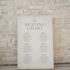 Timeless Wedding Seating Chart, Printable, Editable, INSTANT Download ...