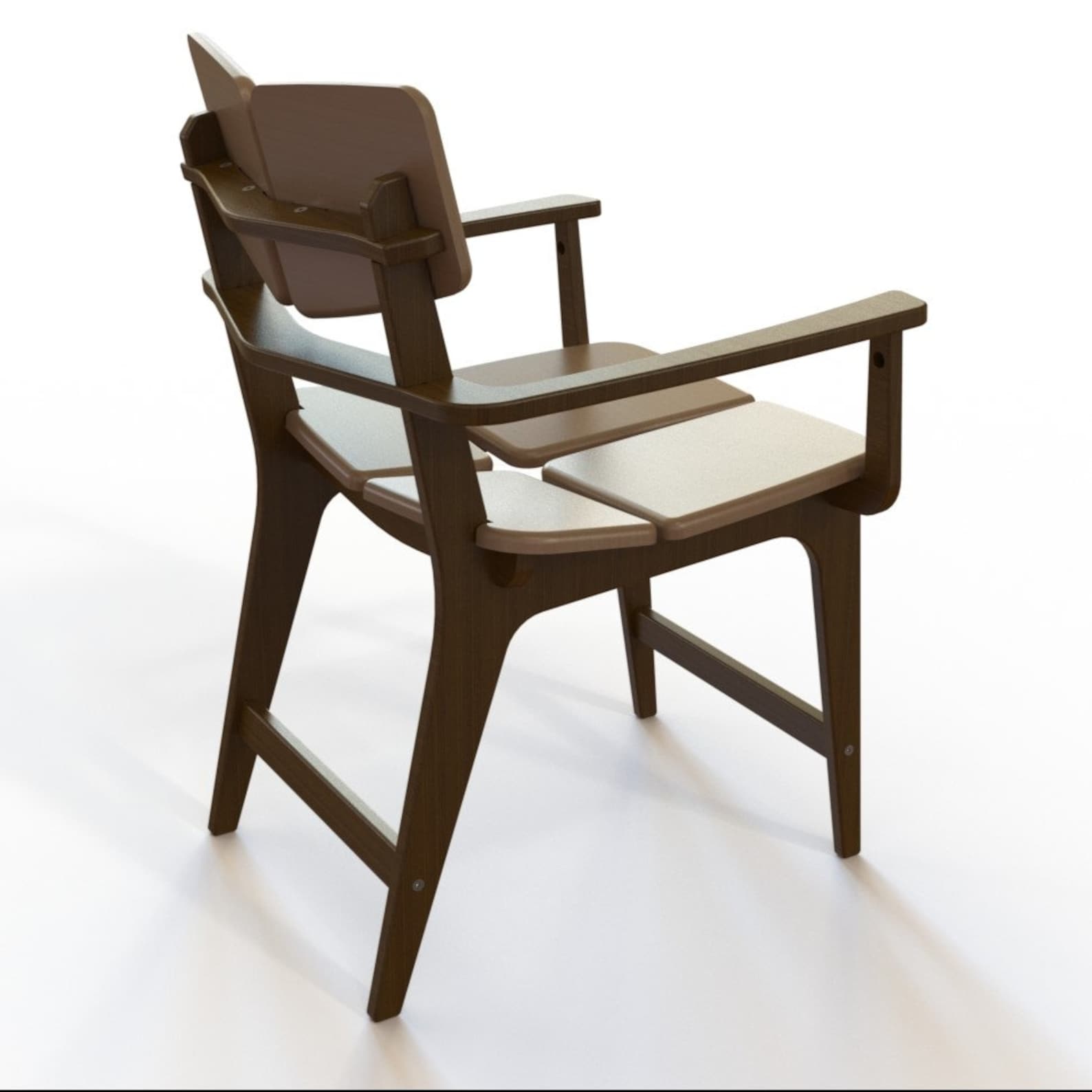 DXF Plans for a CNC Flat-pack Tetra Dining Chair With Armrest (not a ...