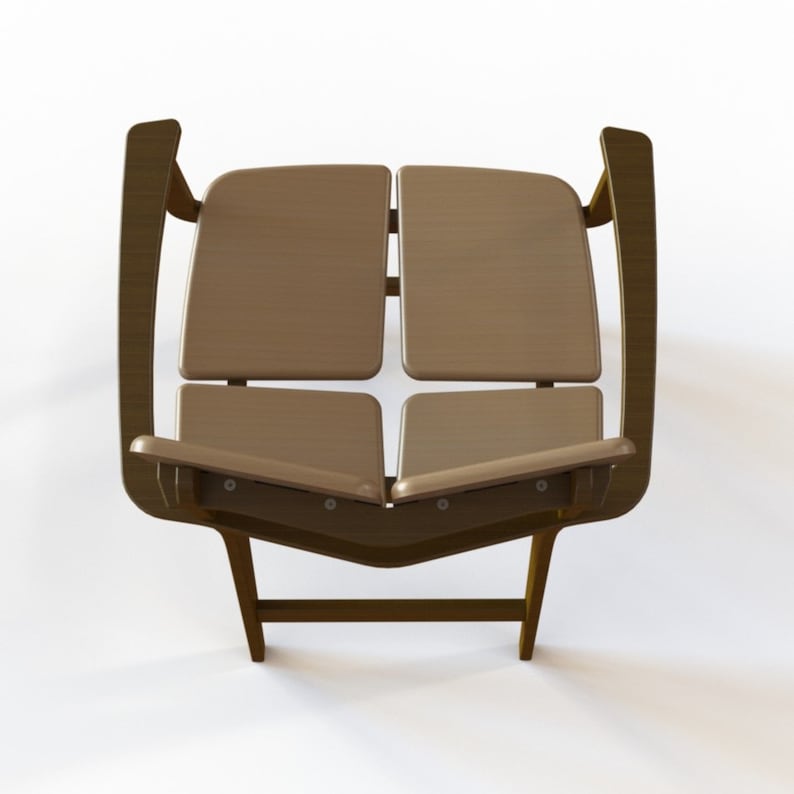 DXF Plans for a CNC Flat-pack Tetra Dining Chair With Armrest (not a ...