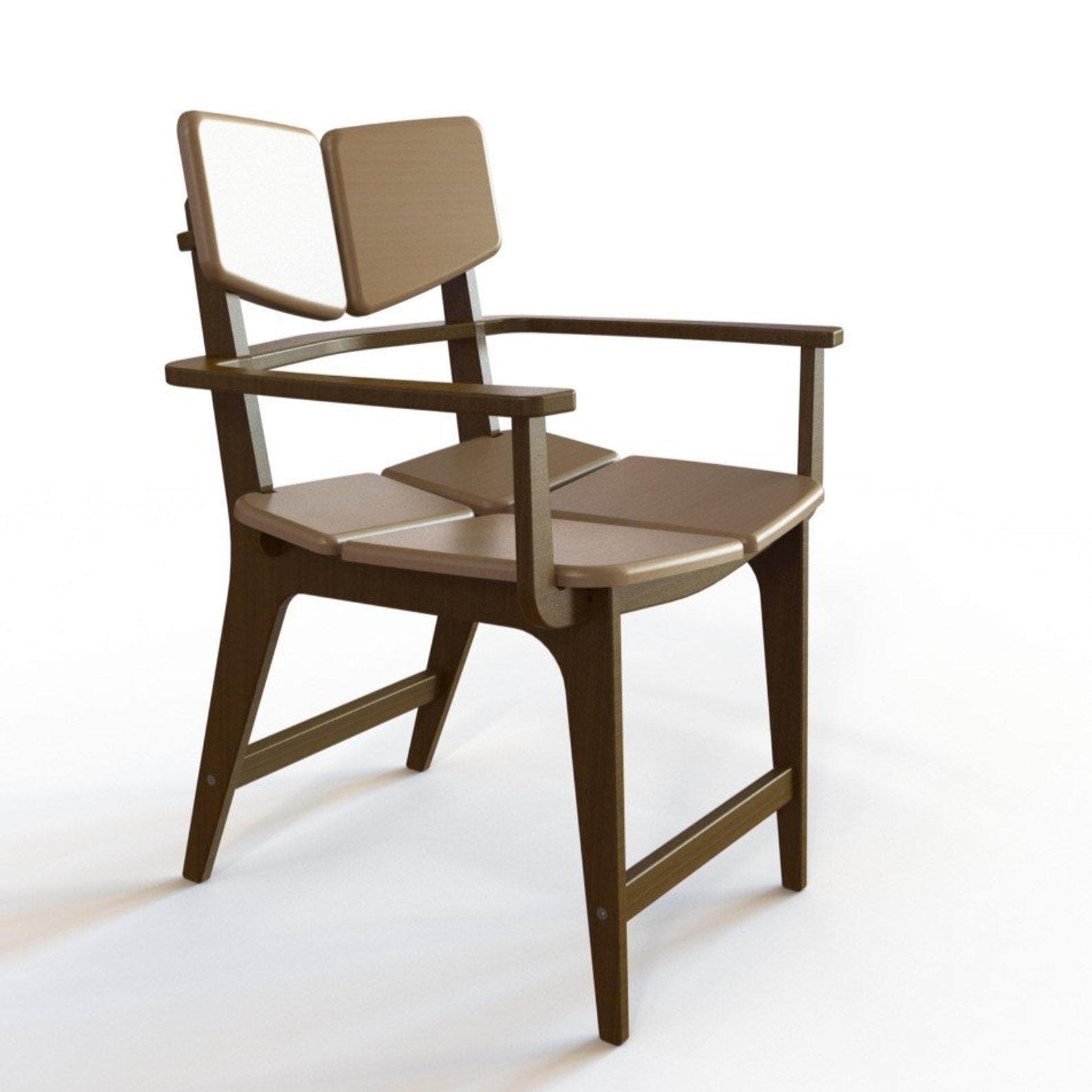 DXF Plans for a CNC Flat-pack Tetra Dining Chair With Armrest (not a ...