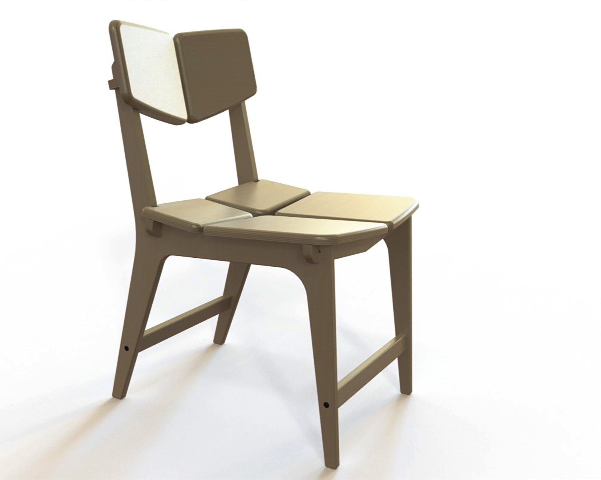 DXF Plans for a CNC Flat-pack Tetra Dining Chair (not a Physical Item ...