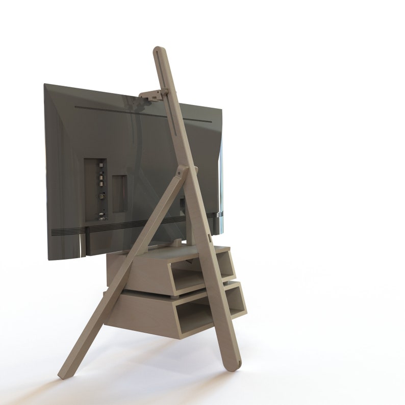 CNC DXF Plans: Birch Plywood Tripod TV Stand - Etsy