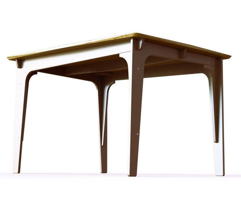 DXF Plans for Cnc-flatpack Tetra Dining Table 110X95 Cm not a Physical ...