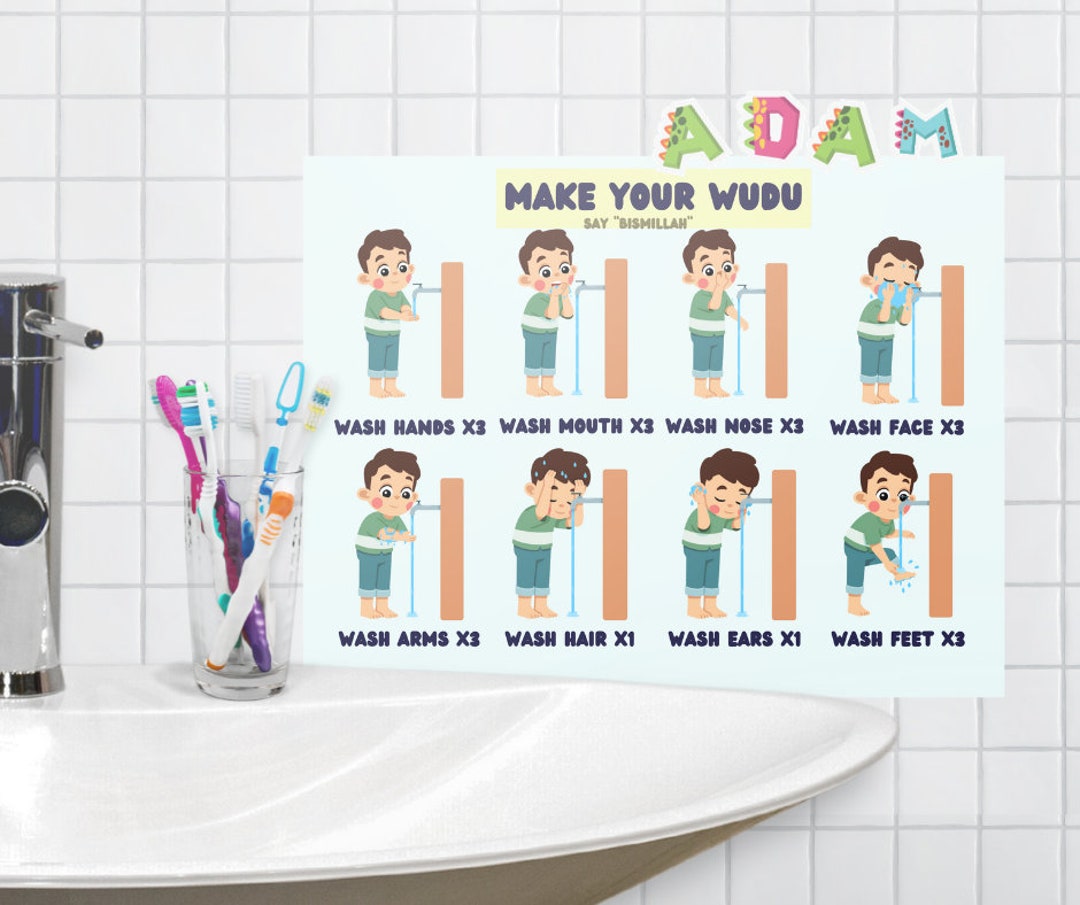 Children's Wudu Steps for Prayer - Etsy Canada