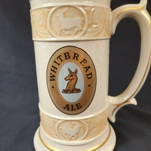 Vintage Ceramic Whitbread Ale Tankard Beer Stein Franklin Mint From ...