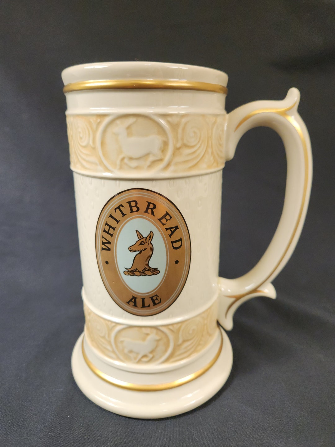 Vintage Ceramic Whitbread Ale Tankard Beer Stein Franklin Mint From ...