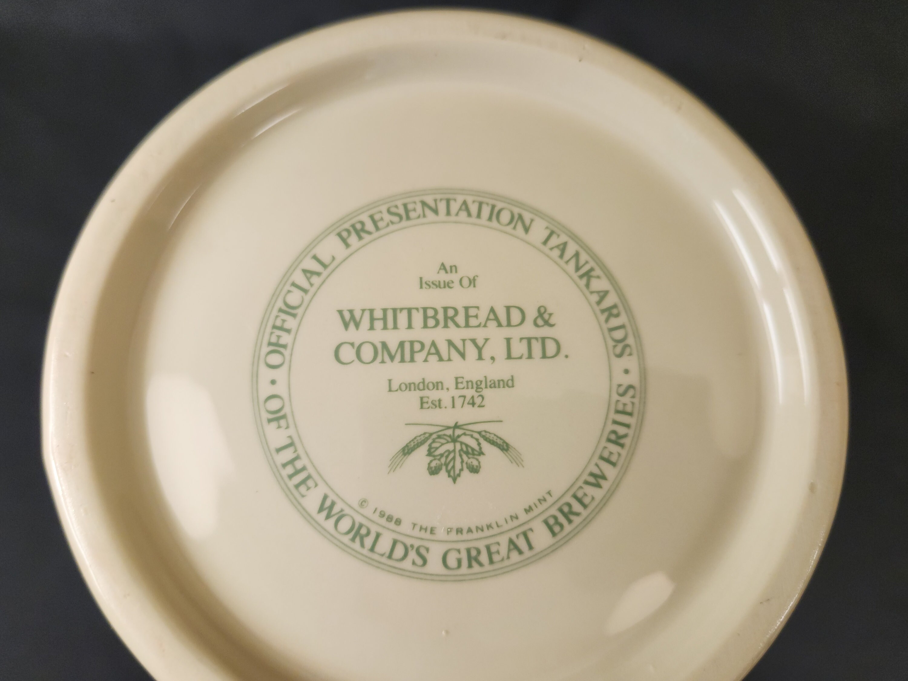 Vintage Ceramic Whitbread Ale Tankard Beer Stein Franklin Mint - Etsy