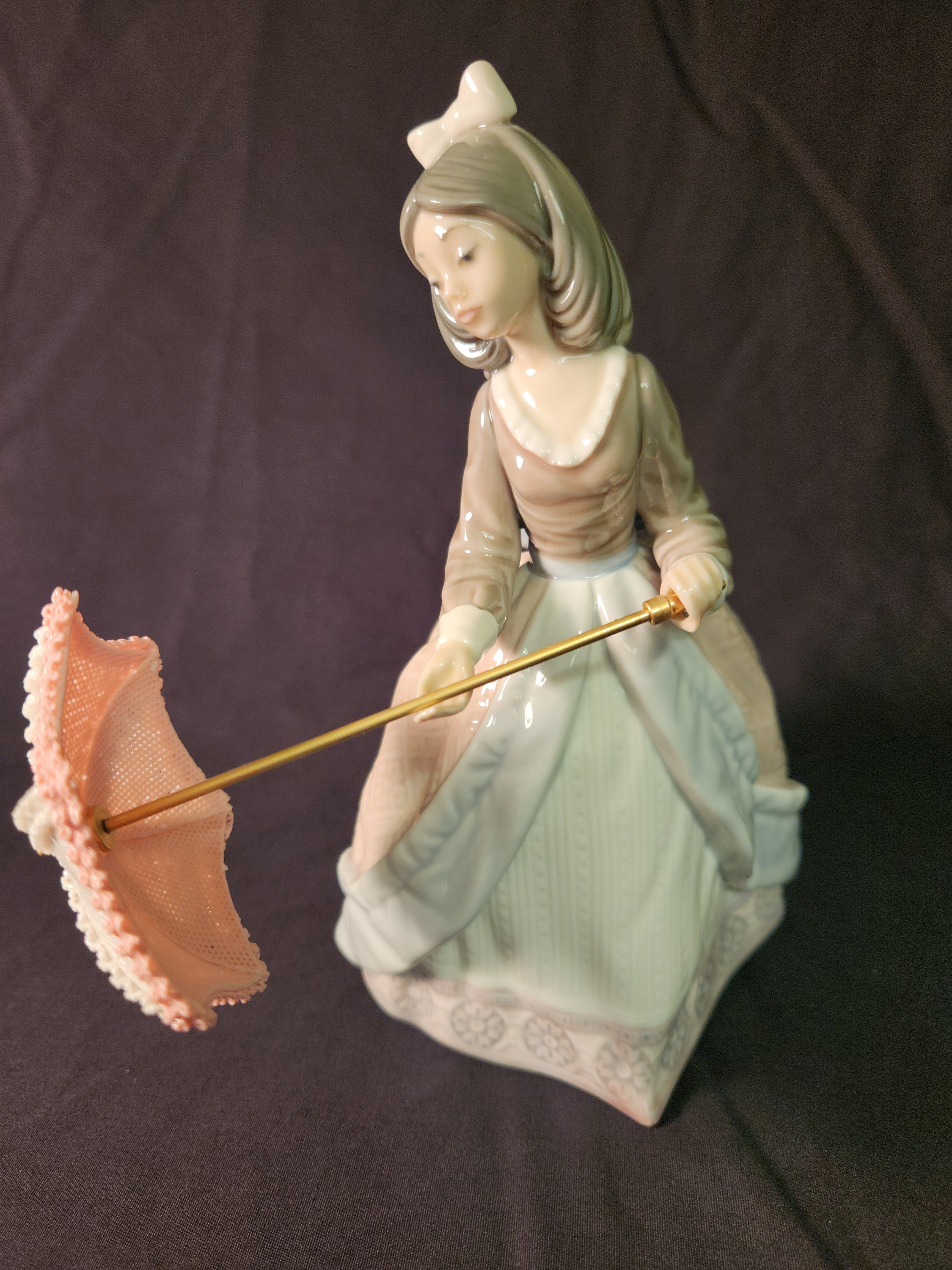 LLADRO 5210 jolie Porcelain Figurine Lady Opening Umbrella - Etsy
