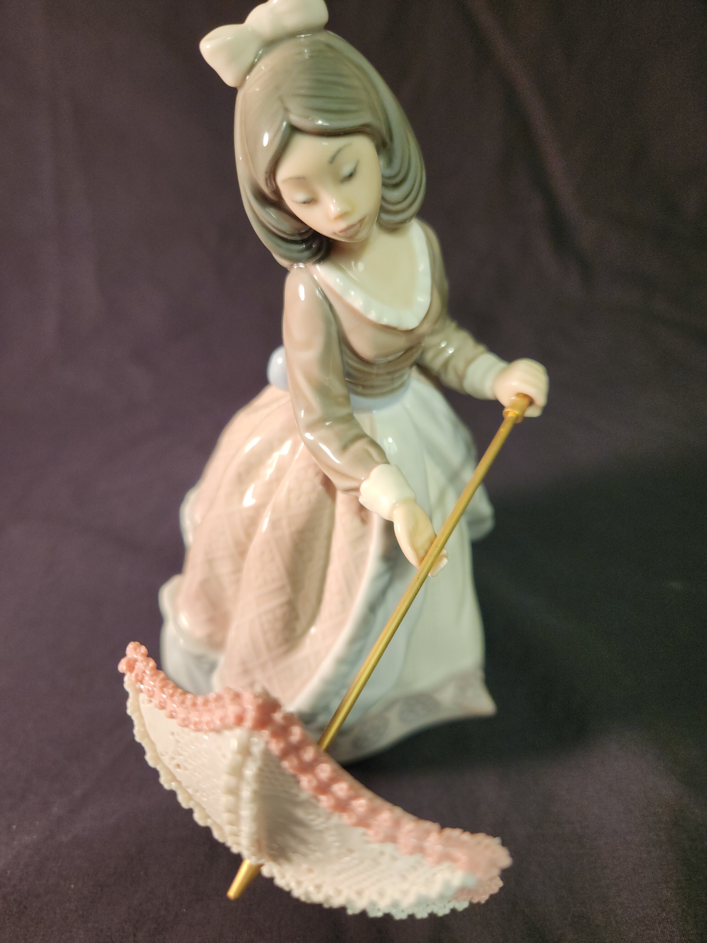 LLADRO 5210 jolie Porcelain Figurine Lady Opening Umbrella - Etsy